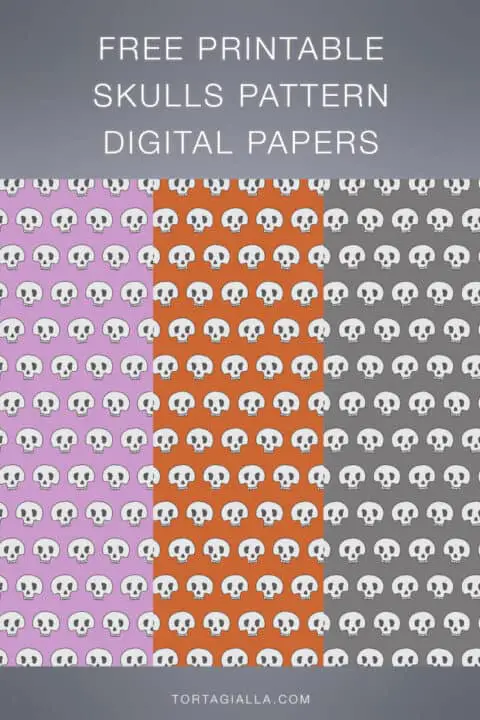 Free Printable Skulls Digital Papers - tortagialla